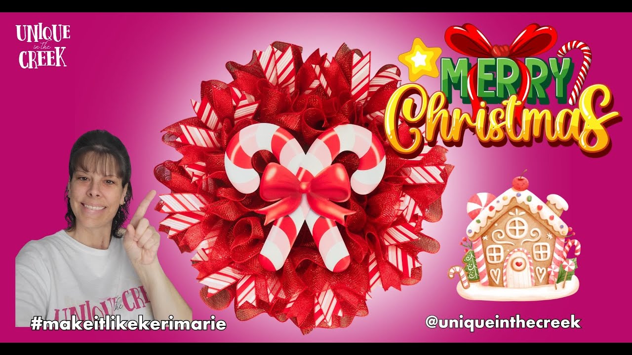 MAKE A CANDY CANE WREATH | UITC RING BOARD | KIT 148RI - YouTube