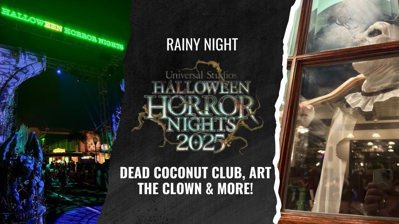 Rainy Day Halloween Horror Nights Fun 2025 | HHN34 Dead Coconut Club ...