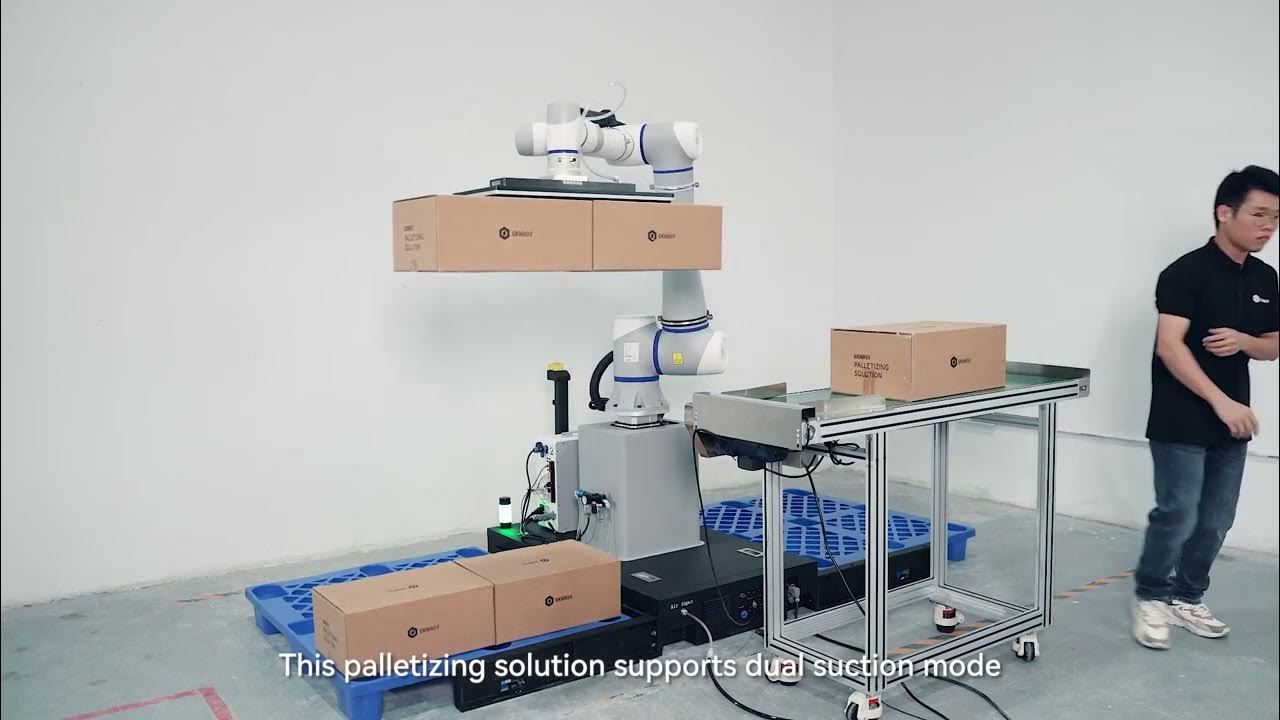 DOBOT CR10A / CR20A Collaborative Robot • Palletizing Solution - YouTube