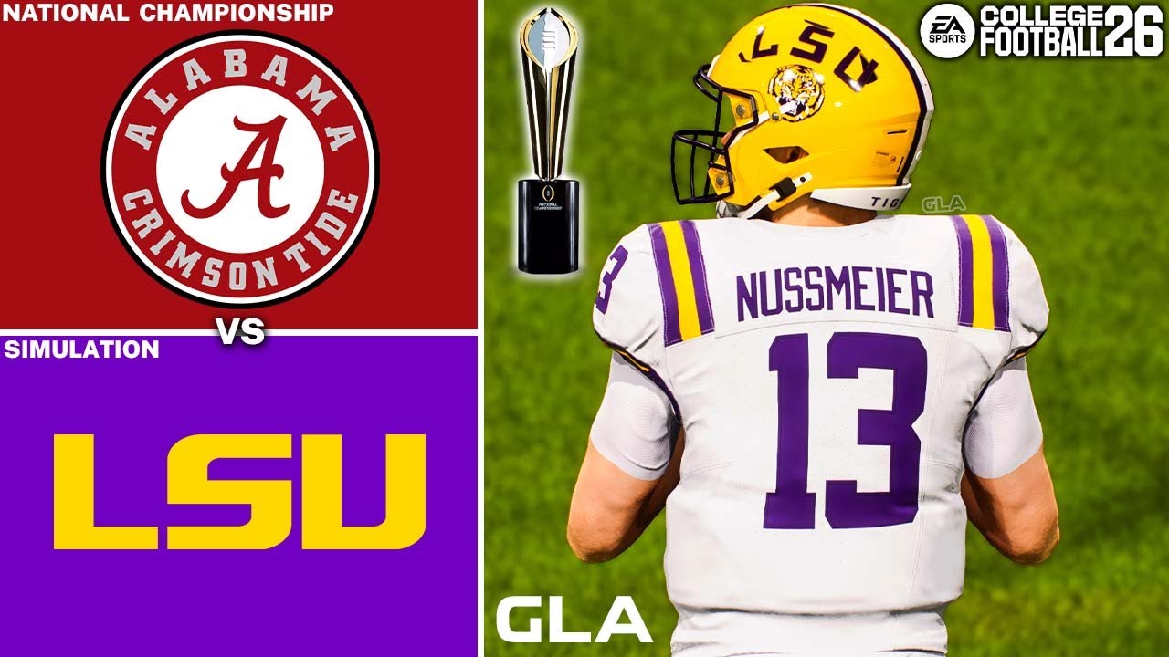 LSU vs. Alabama Simulation | National Championship | CFB 26 PS5 ...