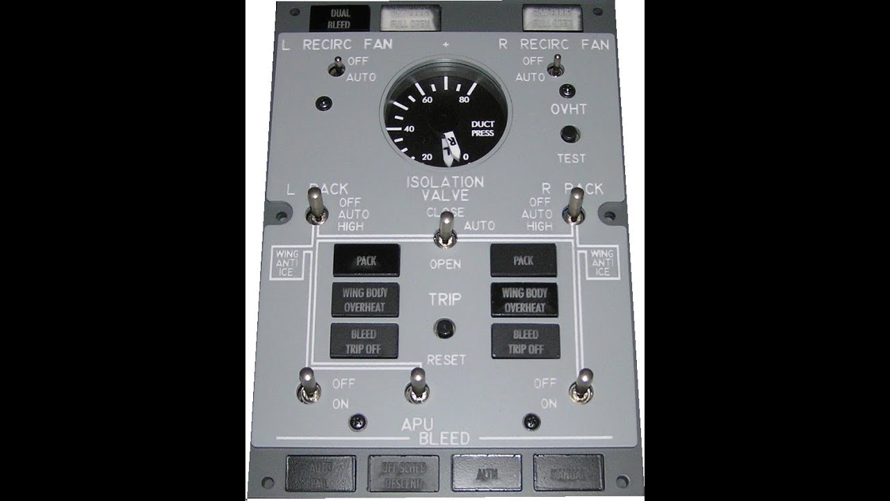 Panel de sangrado B737 / Bleed panel B737 - YouTube