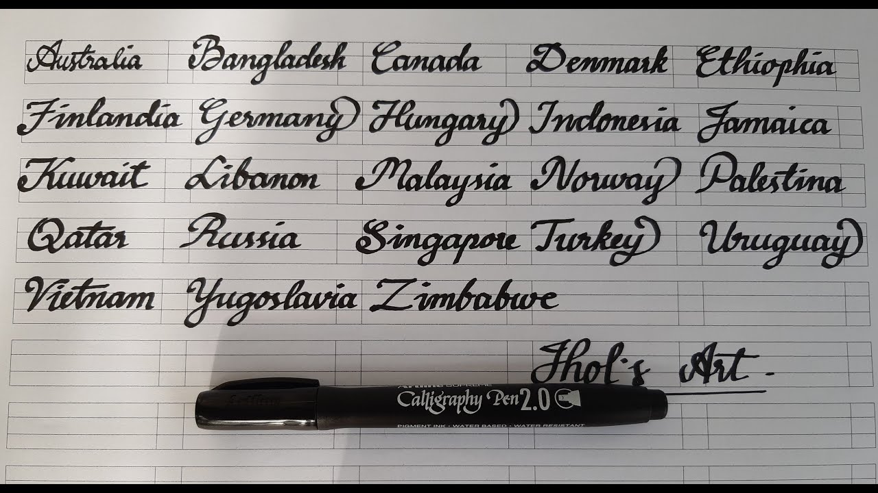 How To Write Country Name With Beautiful Handwriting Names Of Countries How To Write How To Write Country Name With Beautiful Handwriting Names Of Countries How To Write