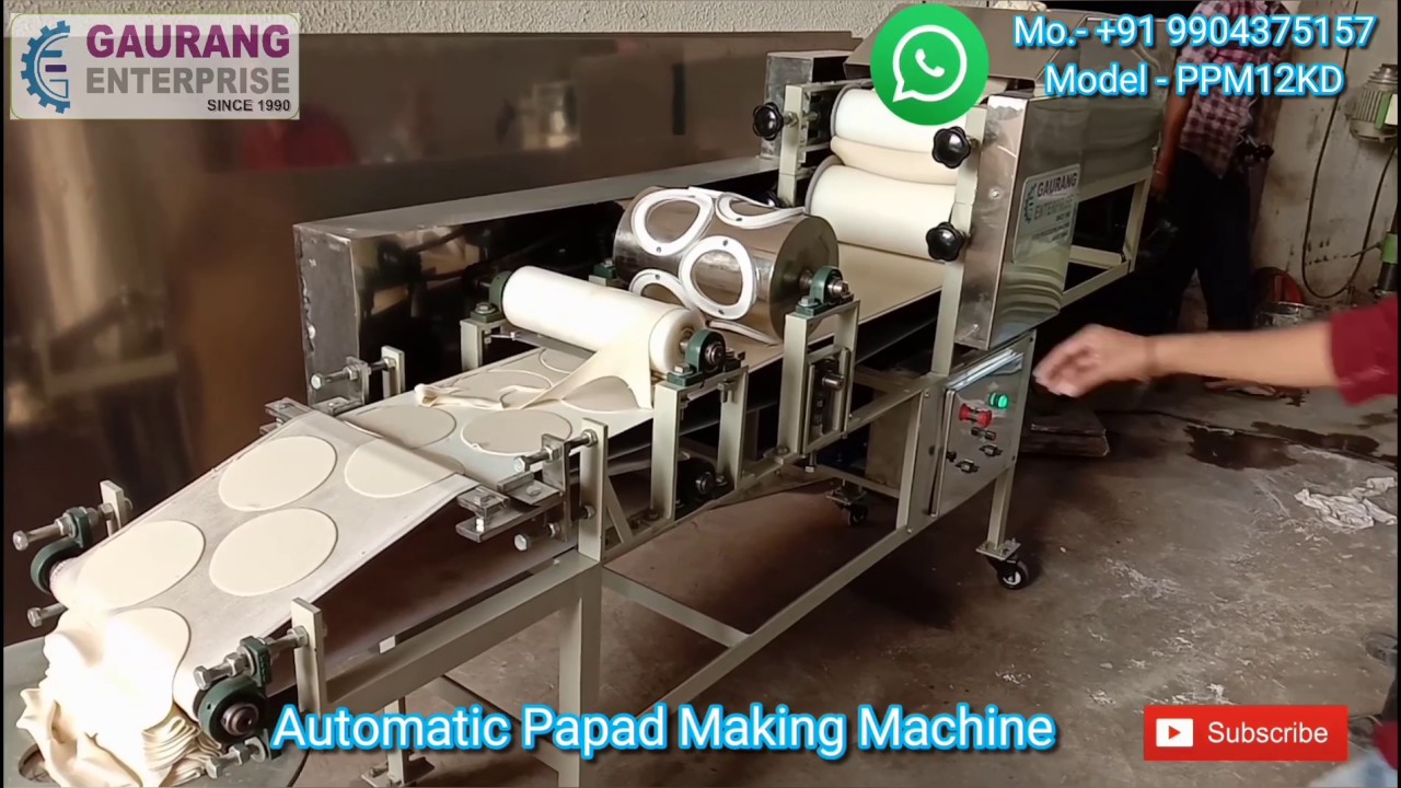 PMM800D | Papad Making Machine | Papad Maker | business idea 2020 - YouTube