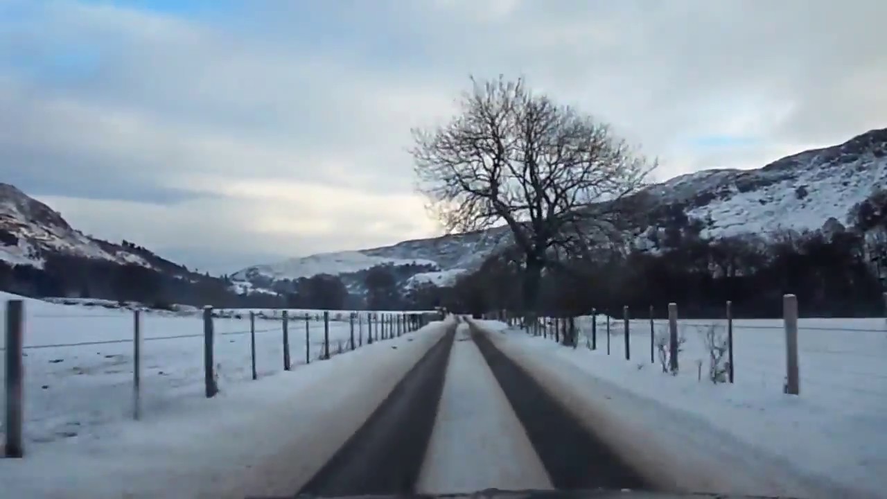 Winter Drive Through Perthshire Highlands Of Scotland - YouTube