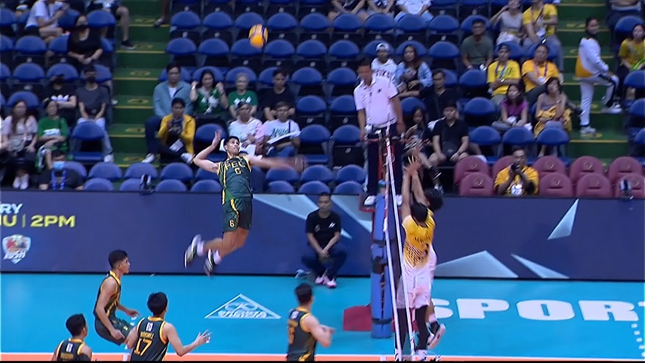 FEU fights back in set 2 | UAAP Season 85 Men's Volleyball - YouTube