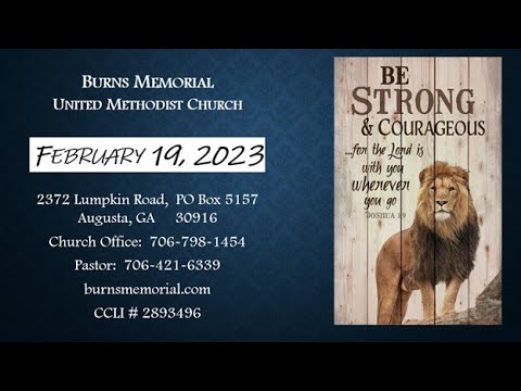February 19, 2023 Burns Memorial Methodist Service - YouTube