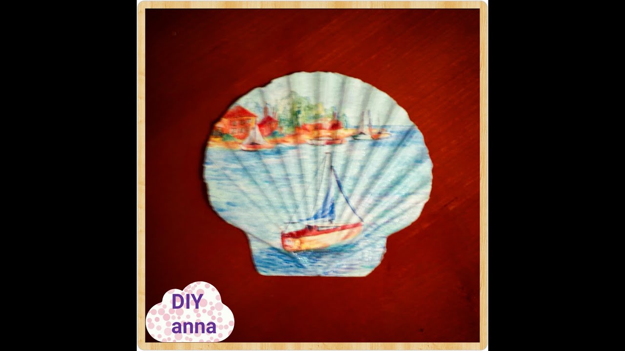 decoupage seashell ideas DIY decorations craft tutorial / URADI SAM ...