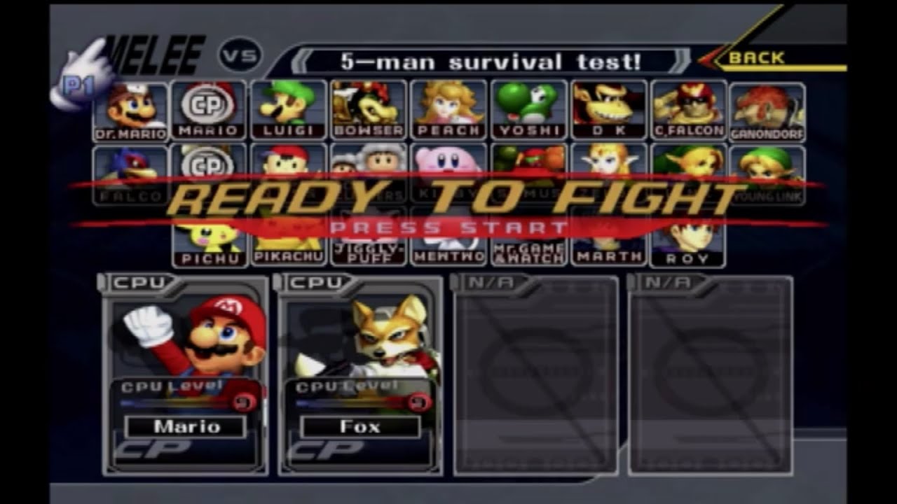 Super Smash Bros. Melee - Mario VS Fox - YouTube