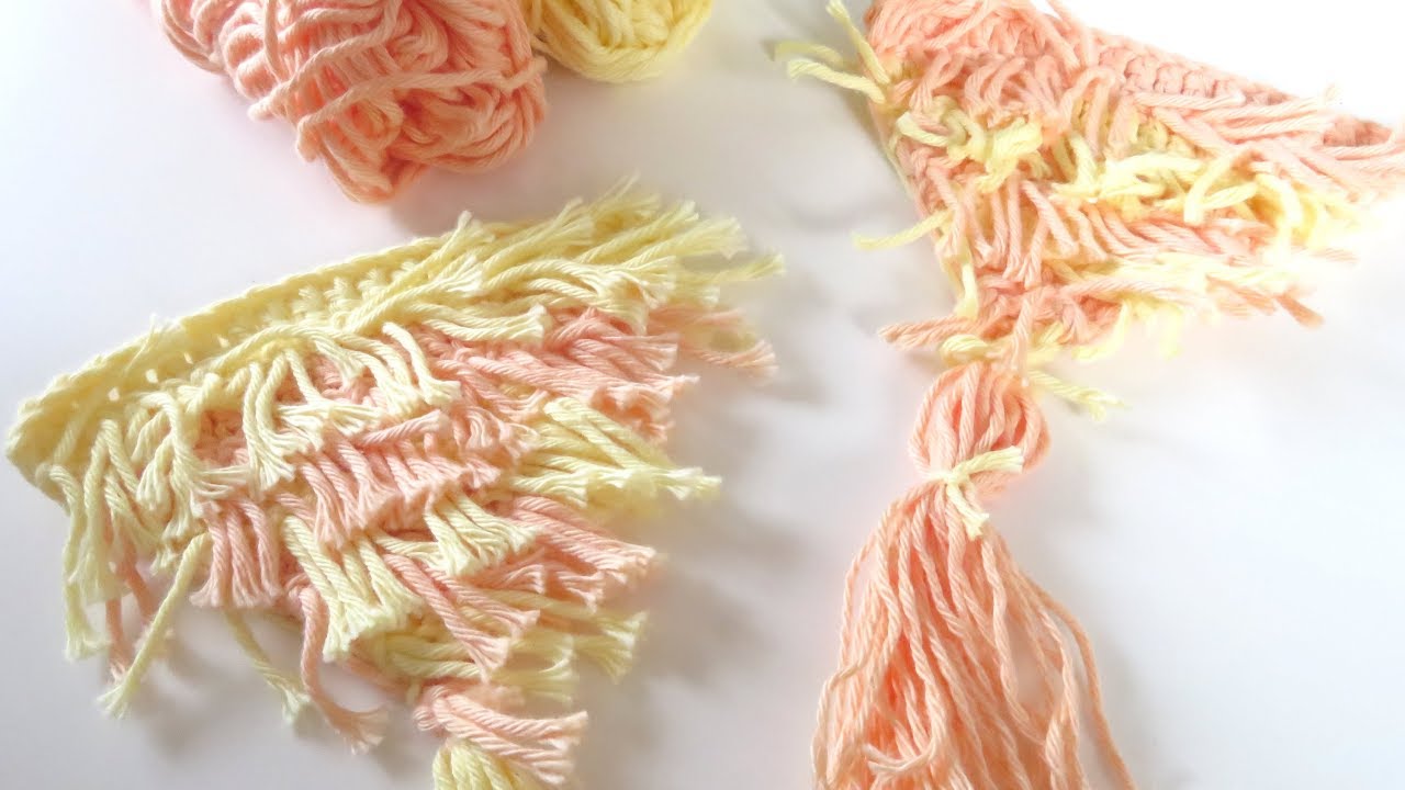 (5) CAL Summer Bunting/Pennants - Loop Stitch Tassles Triangle - YouTube