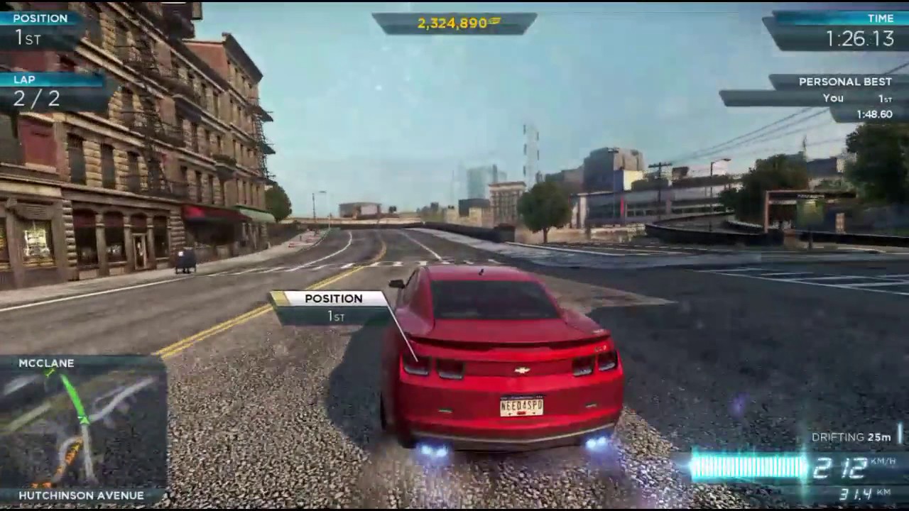NFS Most Wanted 2012:Gameplay | Chevrolet Camaro ZL1 all races (PC HD ...