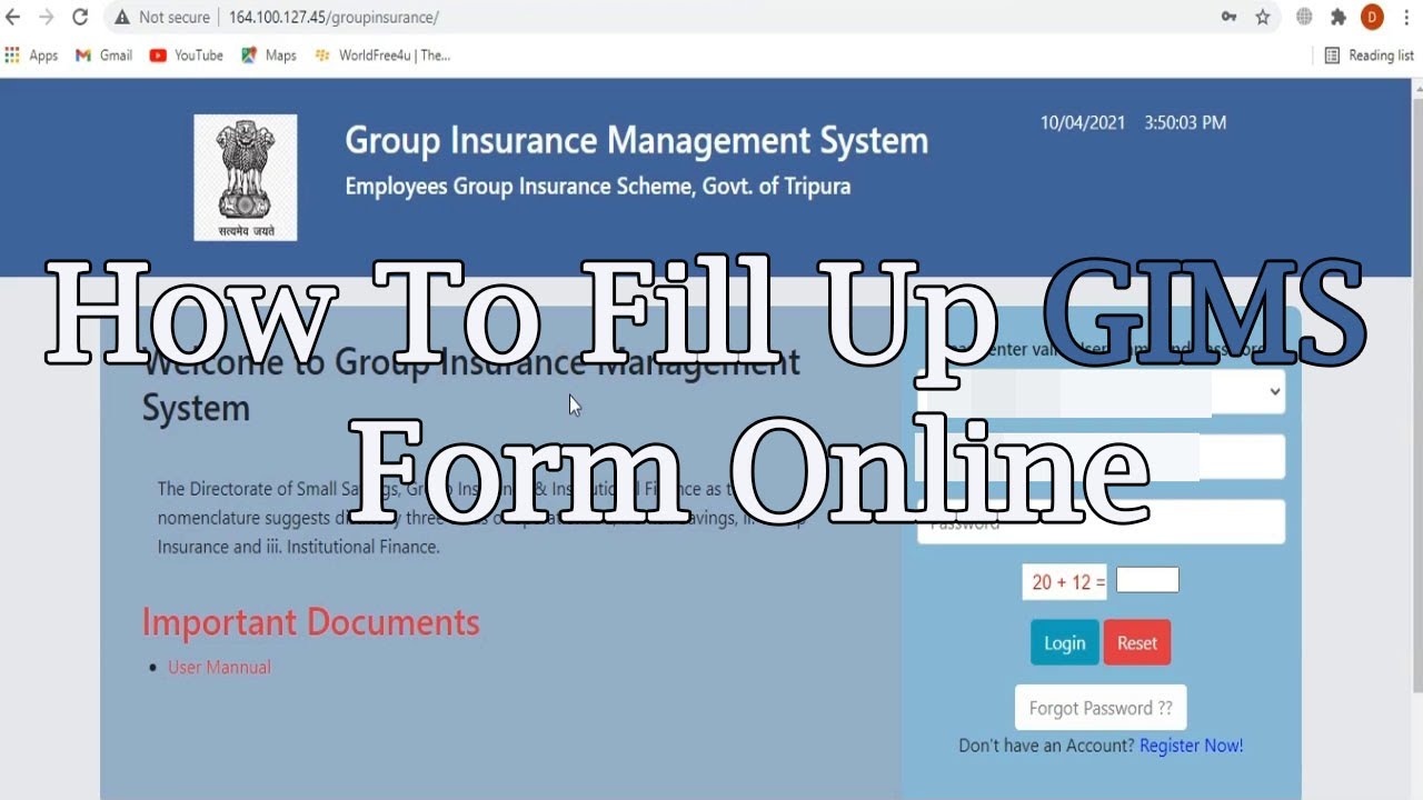 How To Fill Up GIMS Form Online - YouTube
