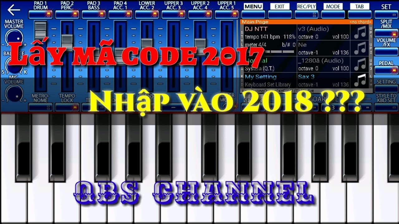 ORG2018 MOBI 🎹 Hướng dẫn lấy code nhập vào ORG 2018 HD - YouTube