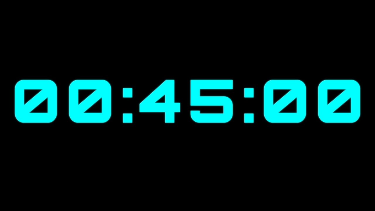 45 Minute Countdown Timer | 45 Min Timer with Alarm | Full Screen | No ...