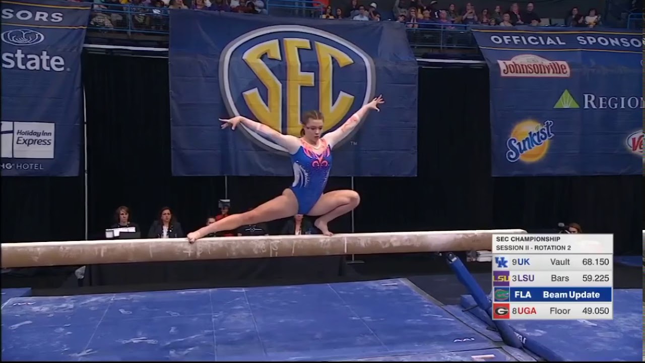 Megan Skaggs Beam Florida SEC Championships 2019 9.950 - YouTube