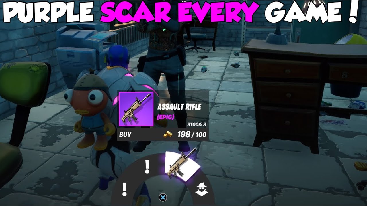 How To Get Scar Every Game Fortnite | Where To Find Purple Scar ...
