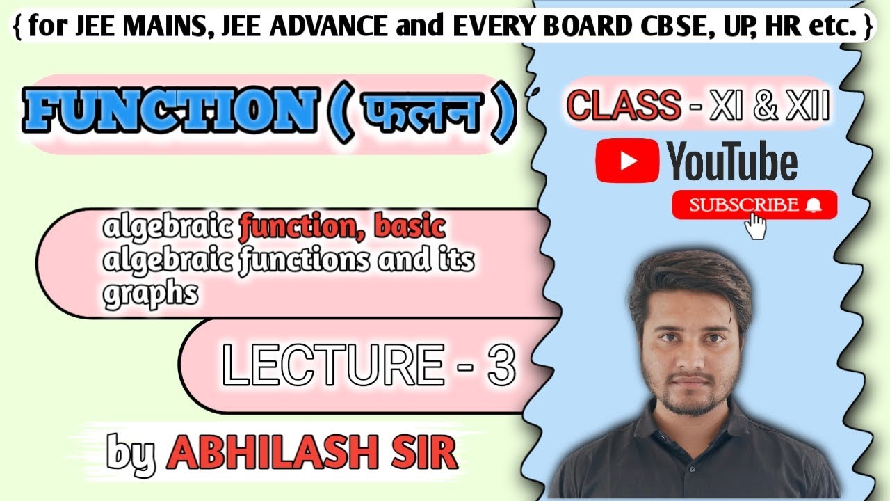 Function फलन | algebraic function, basic algebraic functions and its ...