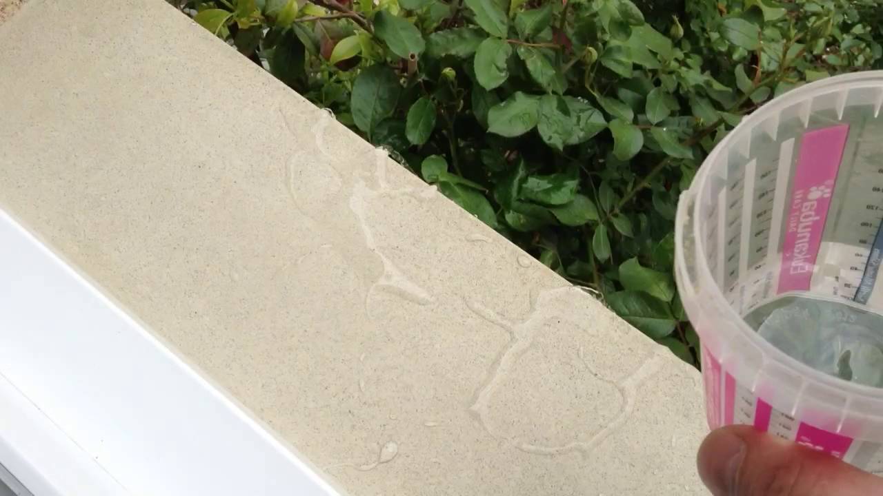 Test hydrofuge maison, sur tablette extérieure de fenêtre. - YouTube