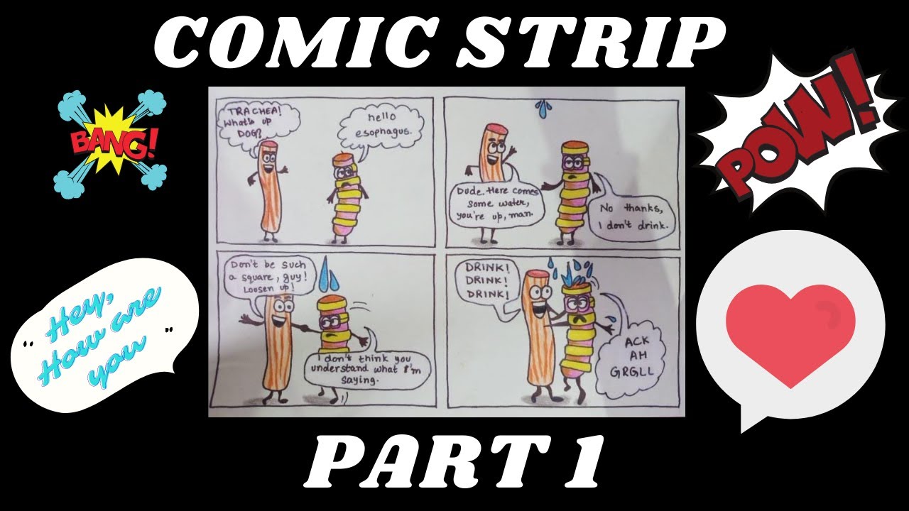 How I Make Comic Strip Artbydeeksha Deekshaart School Project Comic Strip Youtube
