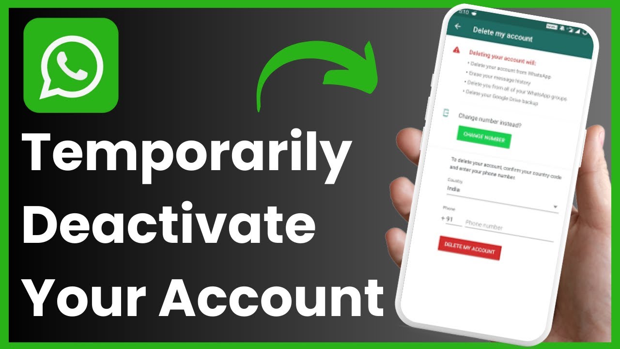 How To Temporarily Deactivate WhatsApp Without Deleting ! [EASY GUIDE ...