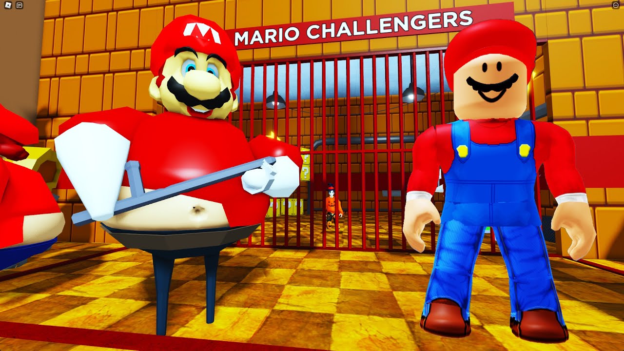 NEW! SUPER MARIO BARRY'S PRISON RUN! OBBY- Playing as Mario vs Luigi ...