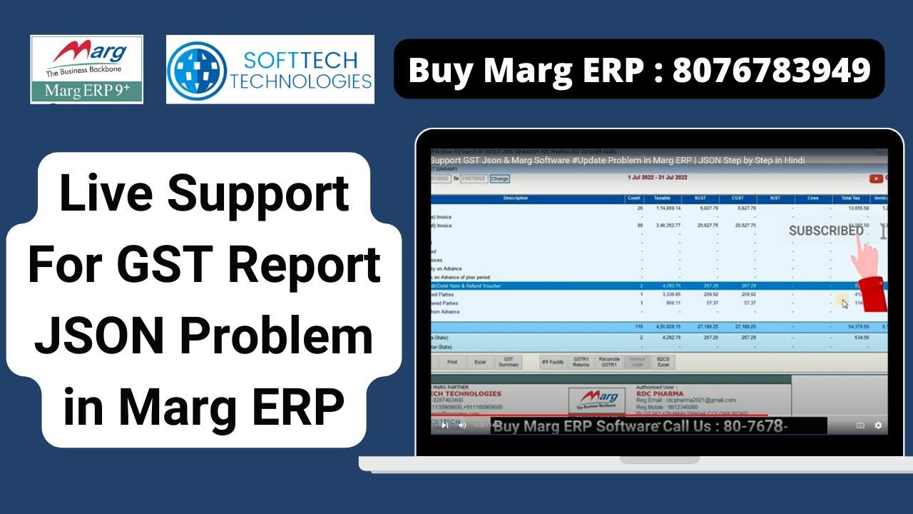 Live Client Support For GST Json Reports Problem in Marg ERP and Update ...