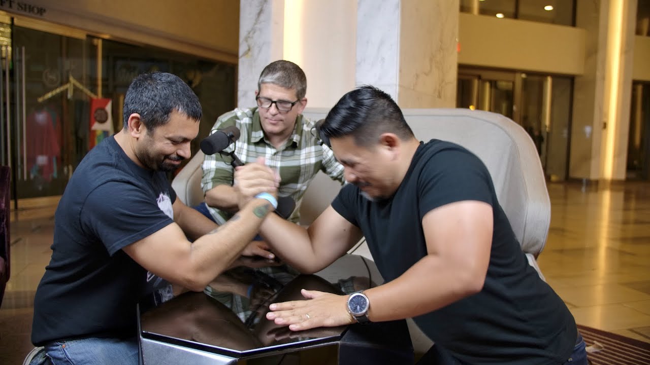 Joe N Tell vs. Youthman vs. Techno Dad | Arm Wrestling Audio Reviewers ...