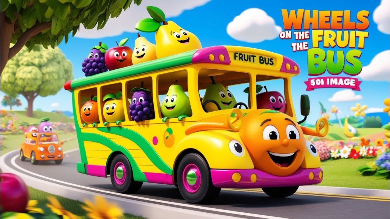 Wheels on the Veggie Bus, Red Tomato, Green Broccoli Bus! - Lulola Baby ...