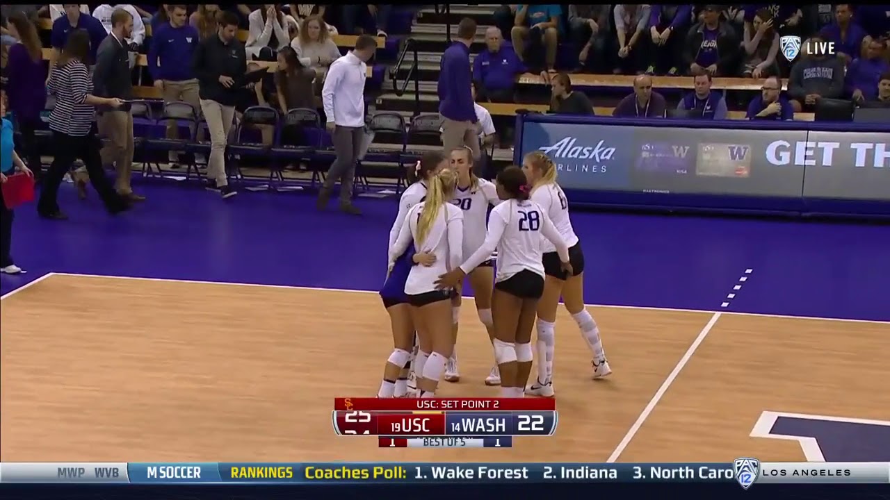 USC Women's Volleyball: USC 2, Washington 3 - Highlights (10/27/17 ...