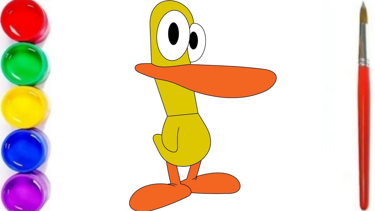 How to draw pato pocoyo step by step// Easy drawing for kids - YouTube