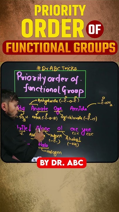 Learn Priority order of Functional Groups with Short Trick#shorts #functionalgroups # ...