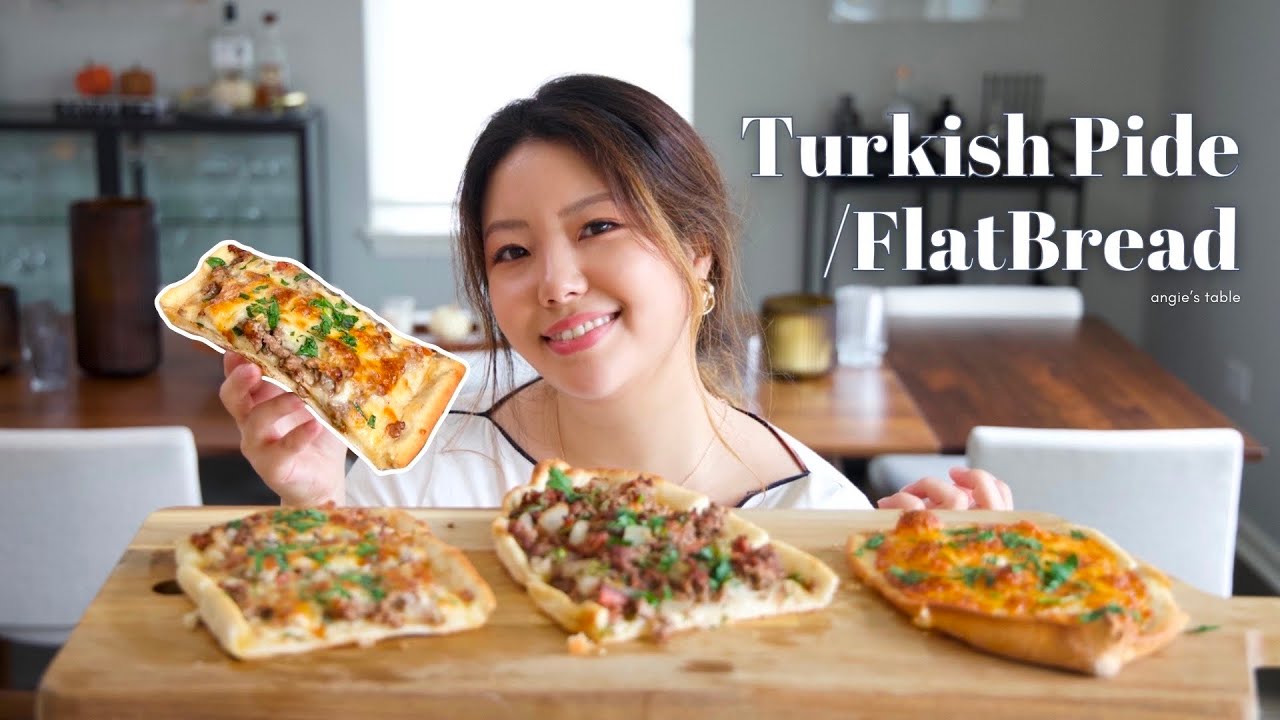 Simple & Delicious Turkish Pide // Turkish Flat Bread or Pizza (Cheesy ...