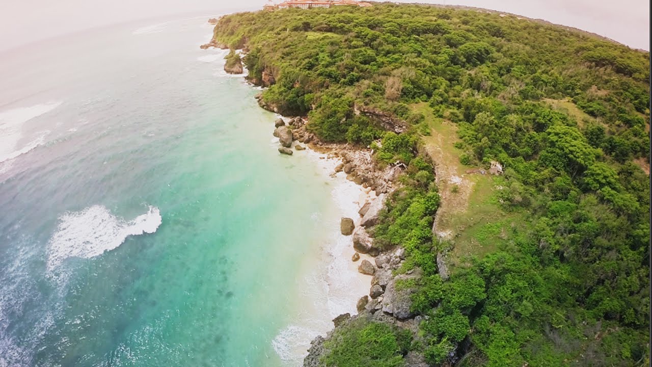 Great "blue water" beach - in Nusa Dua "Geger Beach Aerial" - YouTube