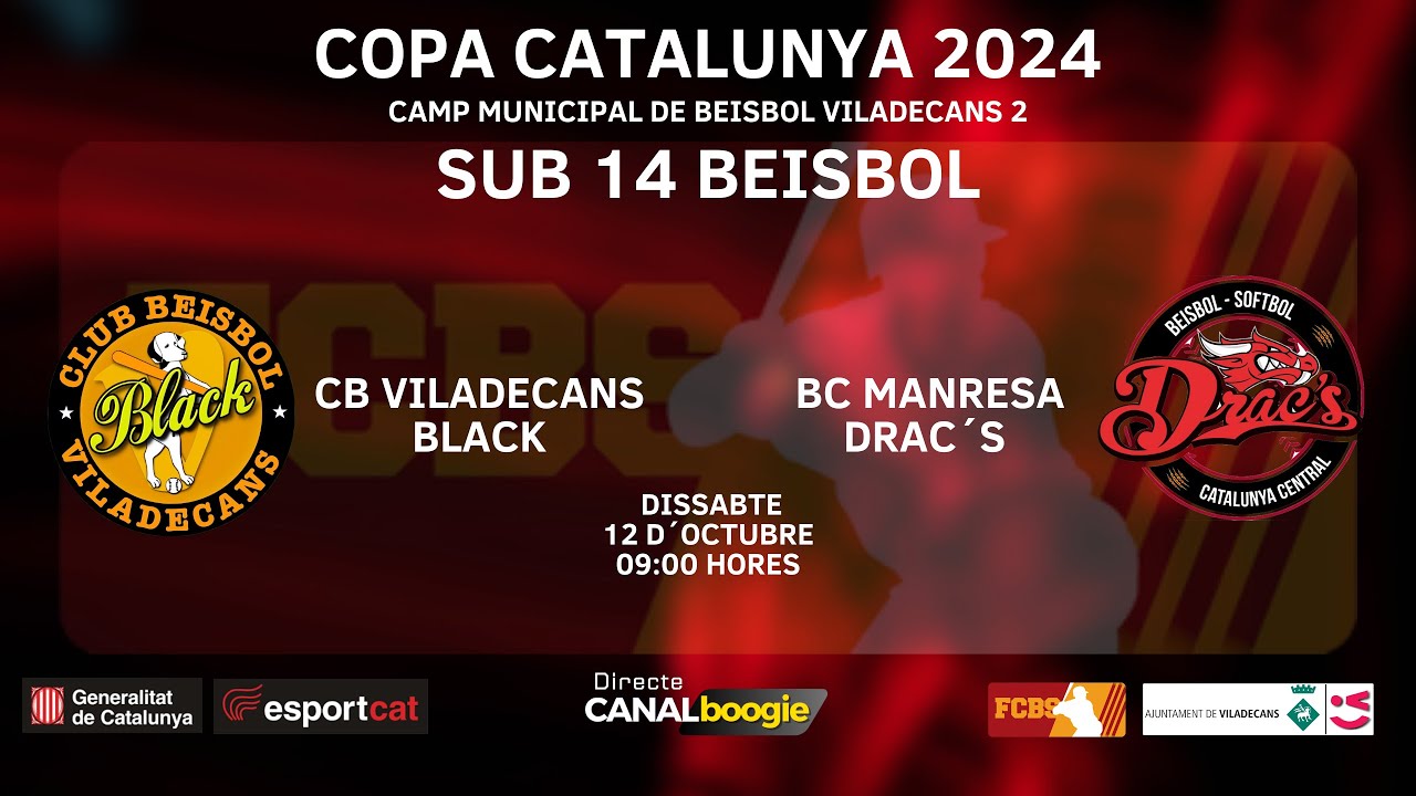 COPA CAT 2024 - SUB 14 BEISBOL - CB VILADECANS BLACK Vs. BC MANRESA ...