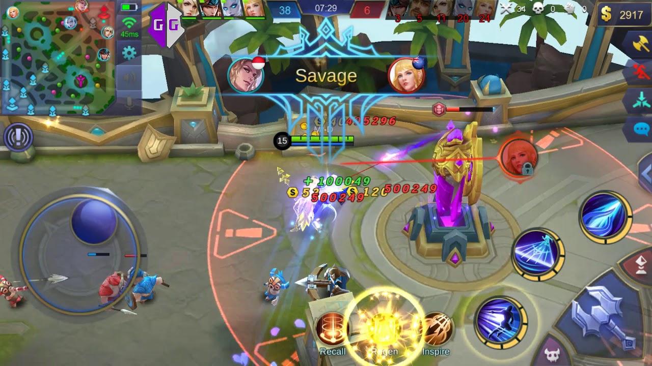 Geme guardian Mobile legend 1 hit work - YouTube