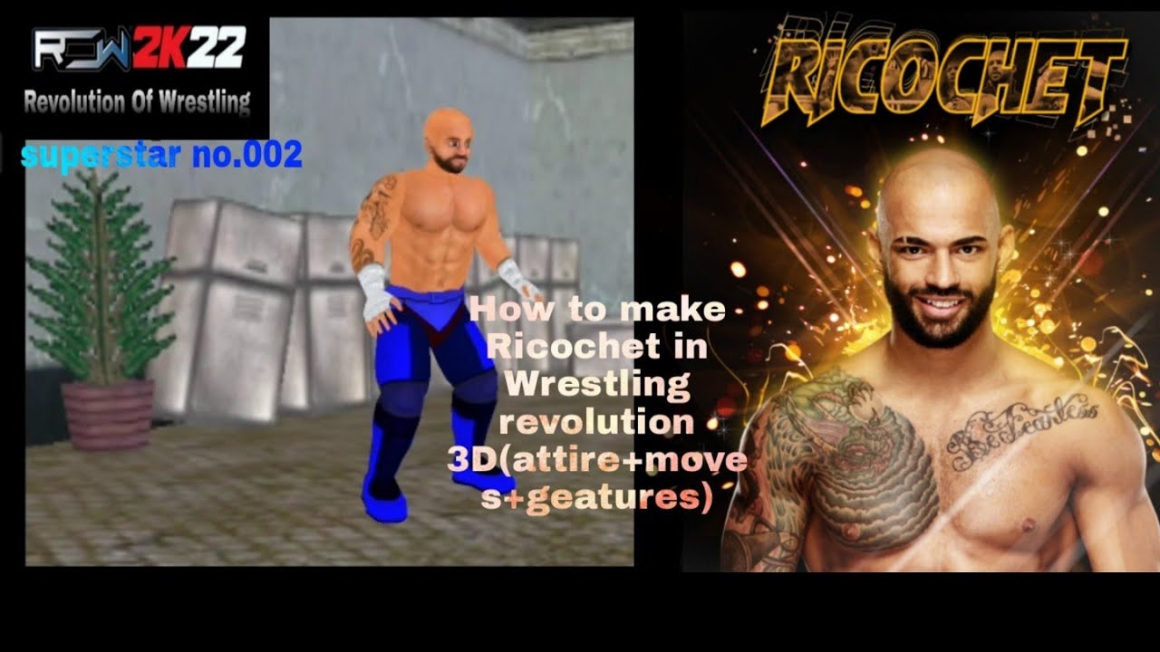 How to make Ricochet in Wrestling revolution 3d | How to make Ricochet ...