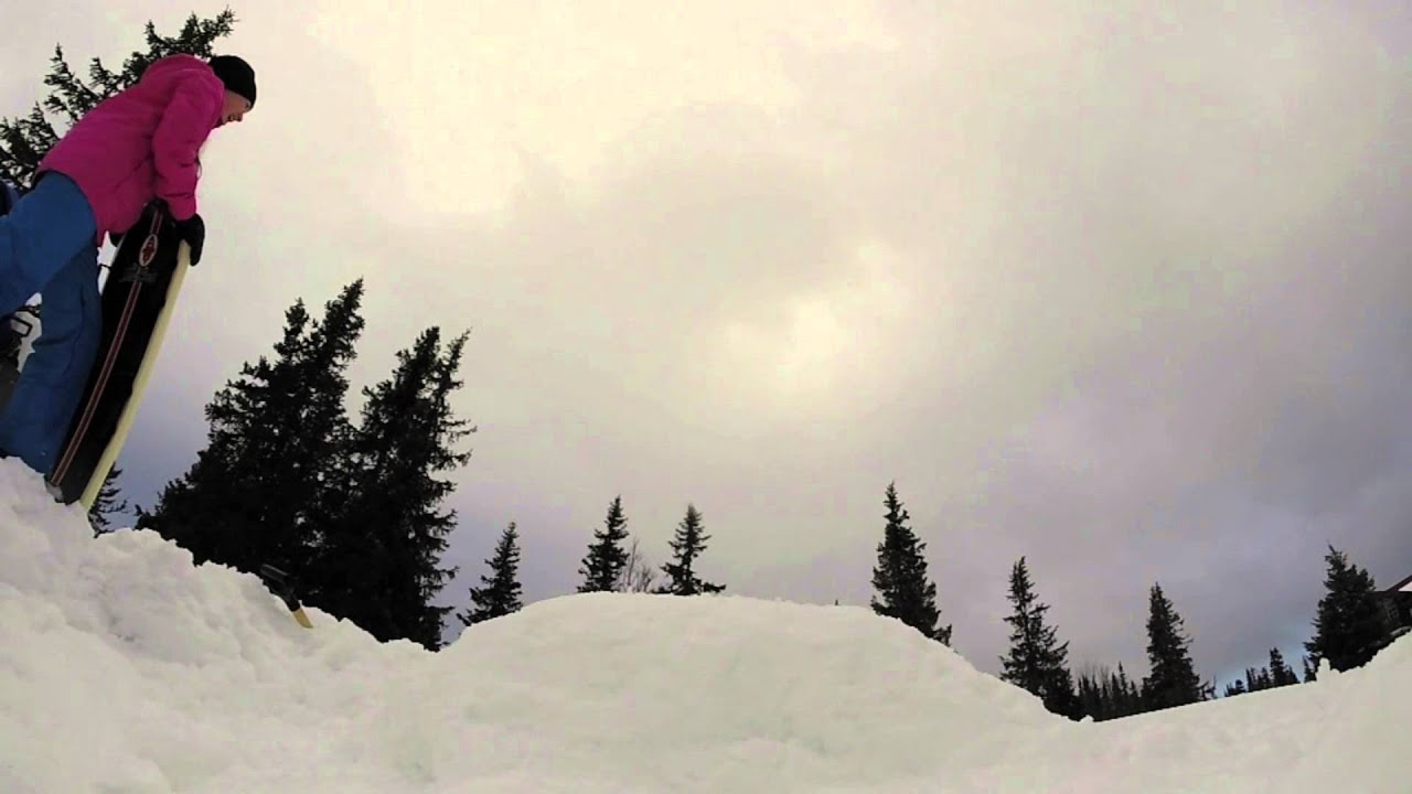 sledge jumping in trysil - YouTube