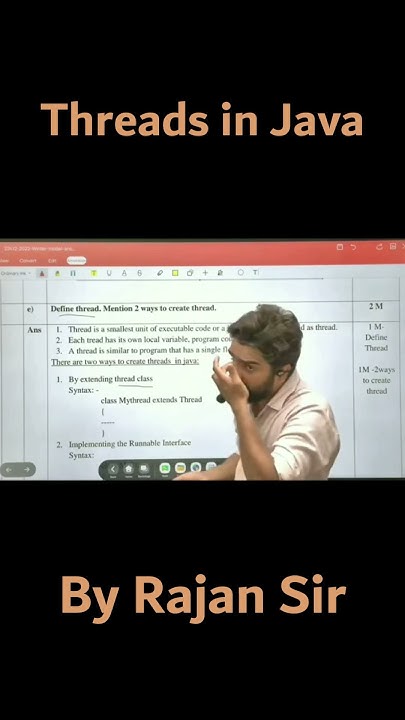 Threads in Java | By Rajan Sir - YouTube