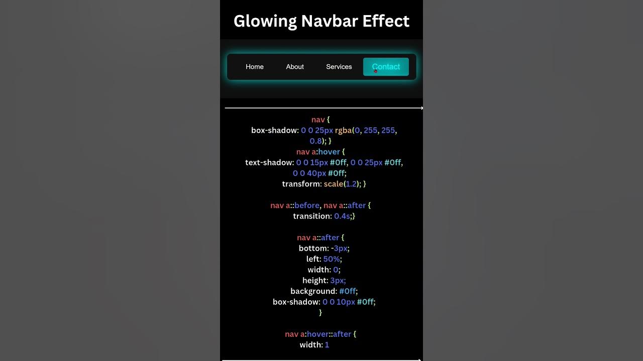 Make Your Website GLOW Like a Pro! 😍 (Next-Level CSS Navbar) - YouTube