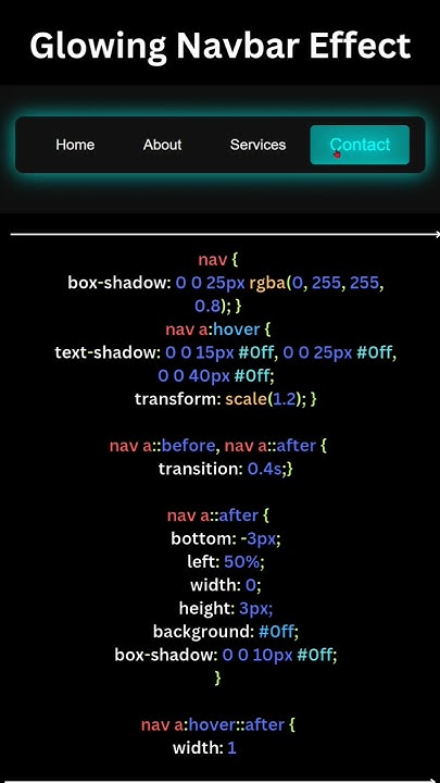 Make Your Website GLOW Like a Pro! 😍 (Next-Level CSS Navbar) - YouTube