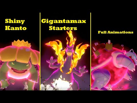 Pokemon Sword & Shield DLC: Shiny Gigantamax Kanto Starters! - YouTube