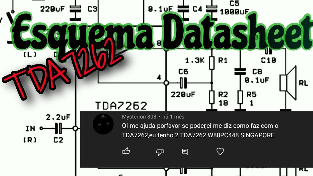 🛑Analisando datasheet TDA7262( PEDIDO DO INSCRITO) - YouTube