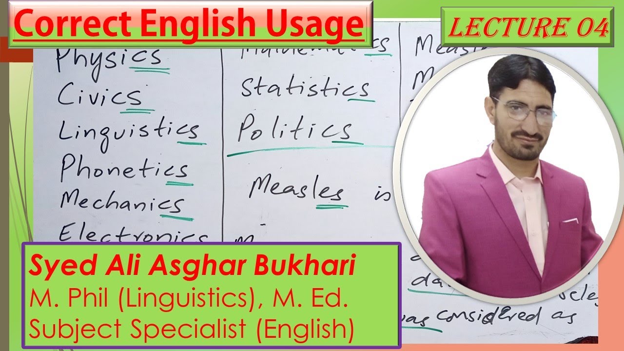 Correct || English || Usage|| Lecture 04 || Learning || English || with ...