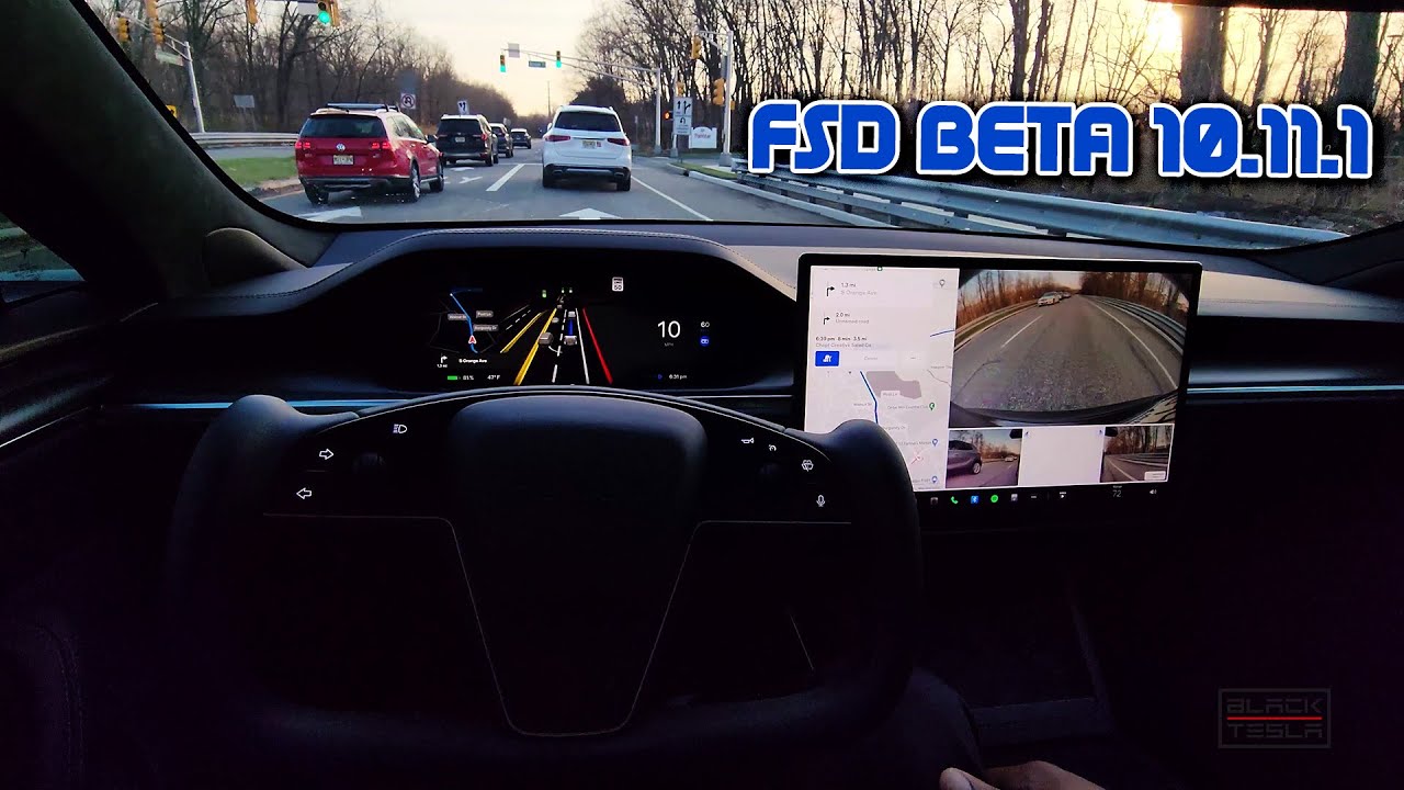 FSD Beta 10.11.1 - City Streets & Highway Drive - YouTube