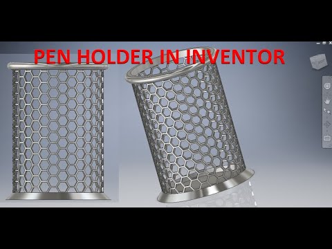Pen Holder in Autodesk Inventor || Inventor tutorials || Cad Basics ...