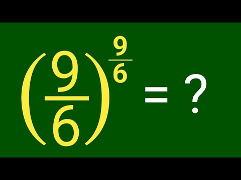 A TRICK SOLUTION (9/6)^9/6 | USA Maths Problem | - YouTube