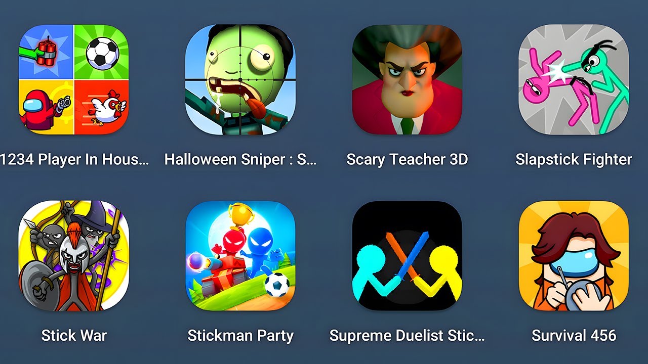 Stick War, Stickman Party, Supreme Duelist Stickman, Scary Teacher 3D ...