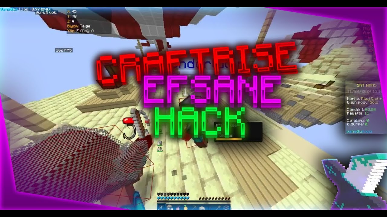 CR4FTRİSE EFSANE GÜNCEL HİLE/2024 CR HACK (fly,makro,,reach,esp,knockback,aimbot)Banlatmayan ...