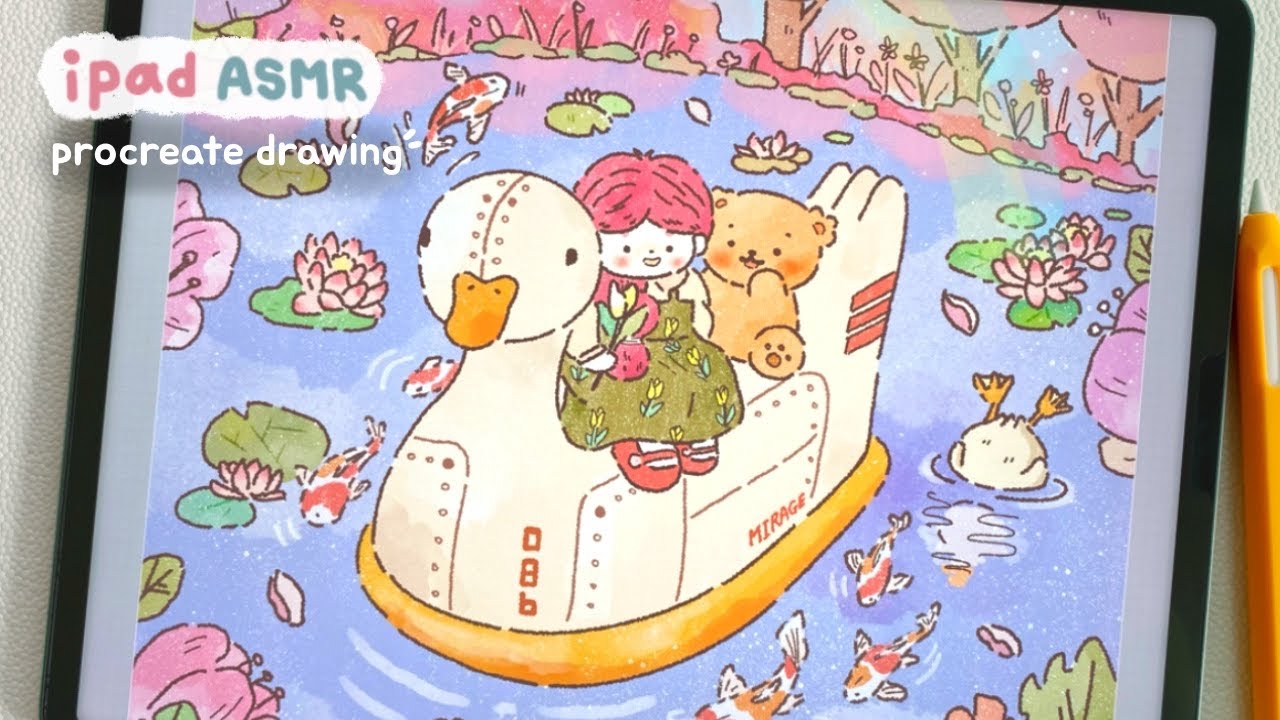 사각사각asmr 포근한 아이패드 그림 그리기 Ipad Procreate Drawing 프로크리에이트 일러스트