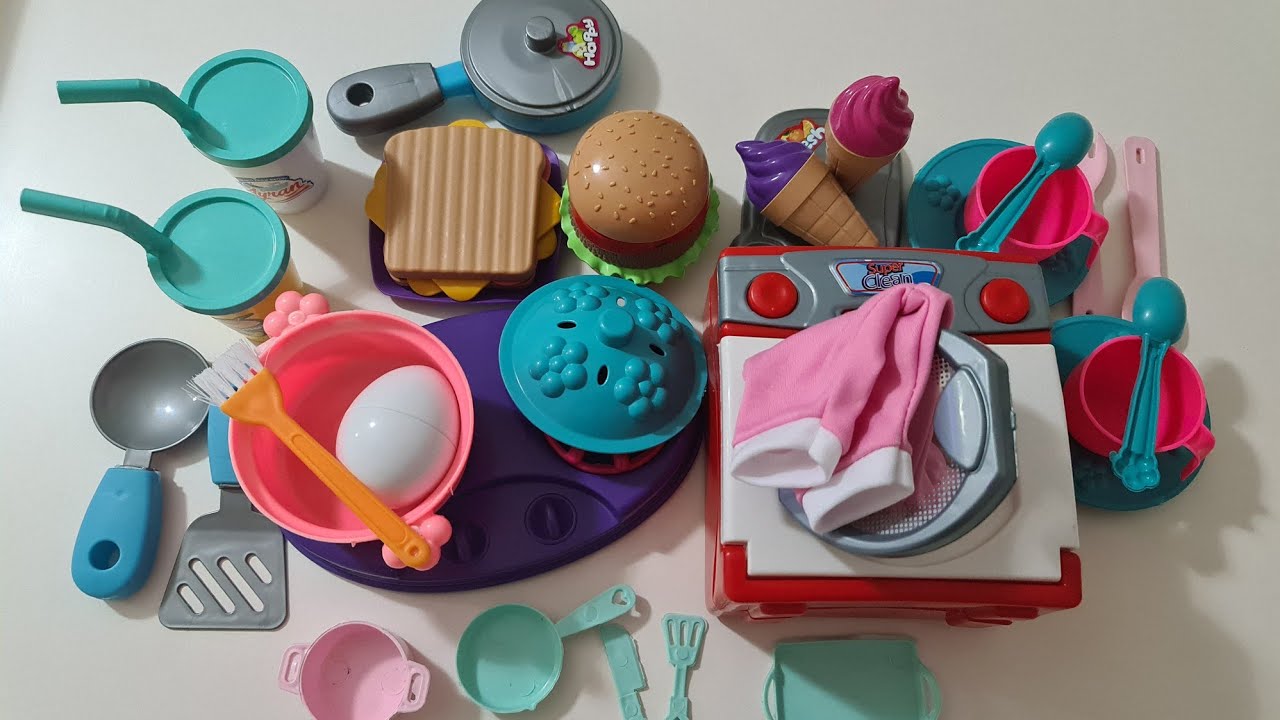 Surprise..!ASMR 61#Colorful, fun, satisfying toys..🥪🍔 - YouTube