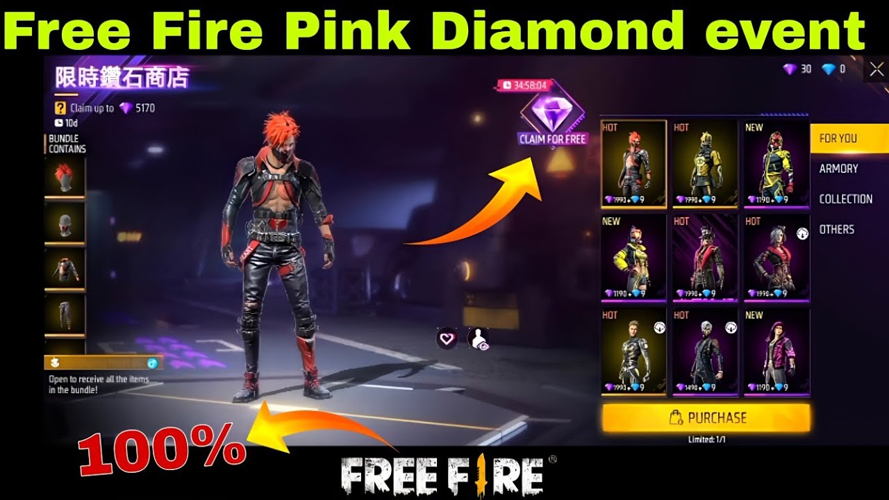 Free Fire pink Diamond event Return aayega gaya Free Fire new event ...